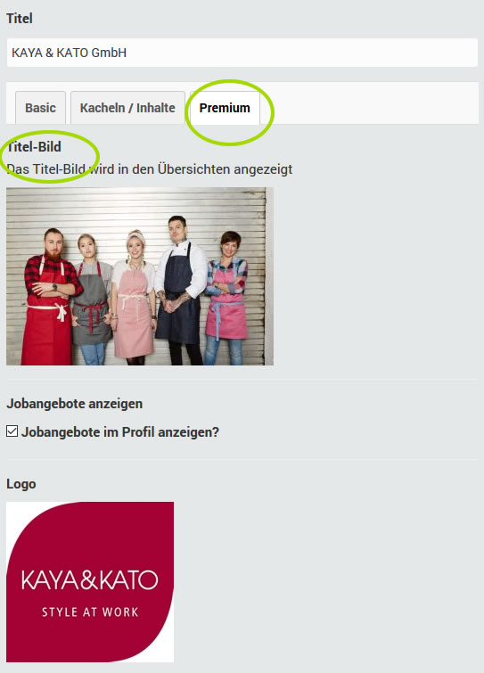 Neues Premium-Profil erstellen - CSR jobs&companies